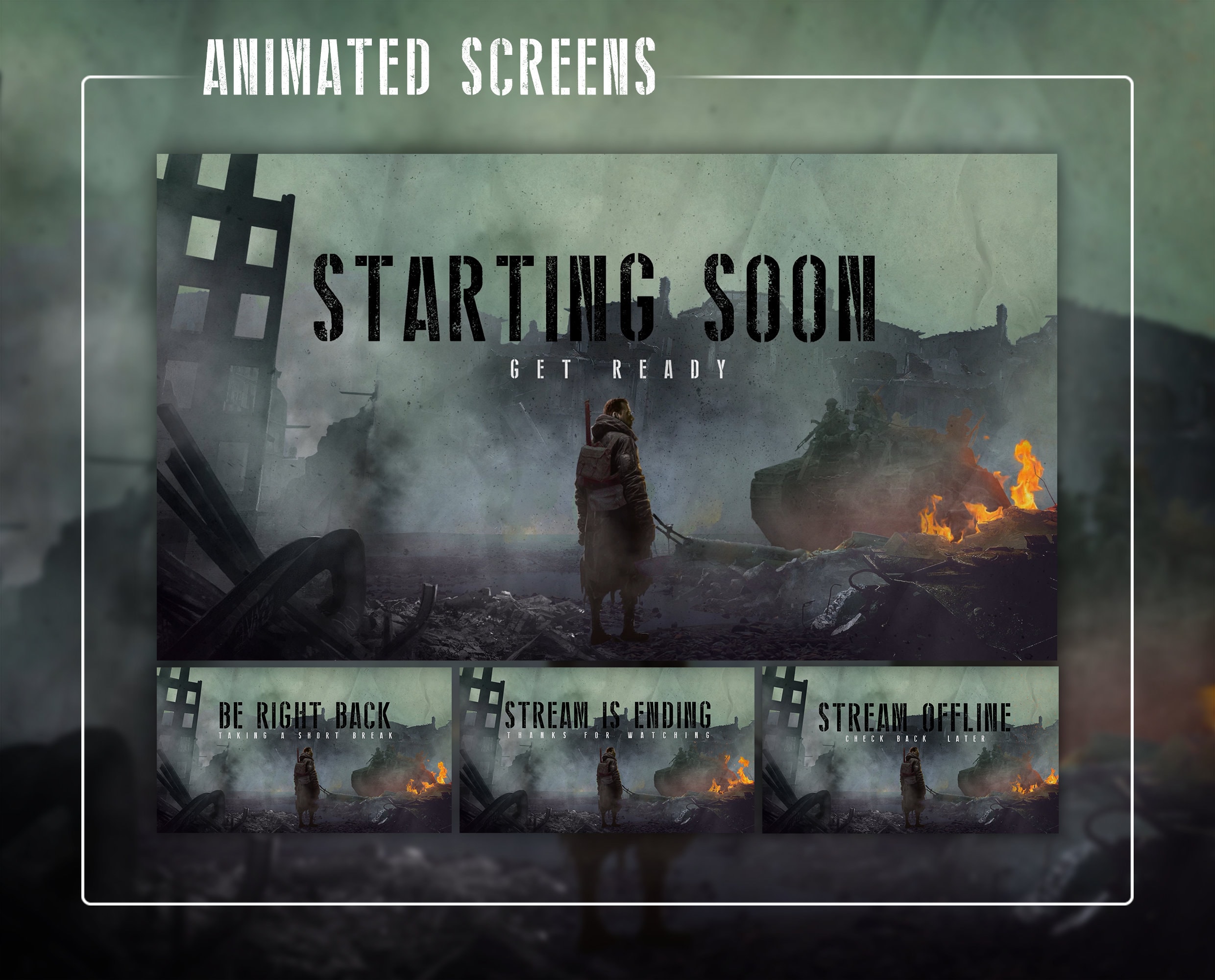 Aftermath Animated Stream Overlay: World War II Theme - Etsy