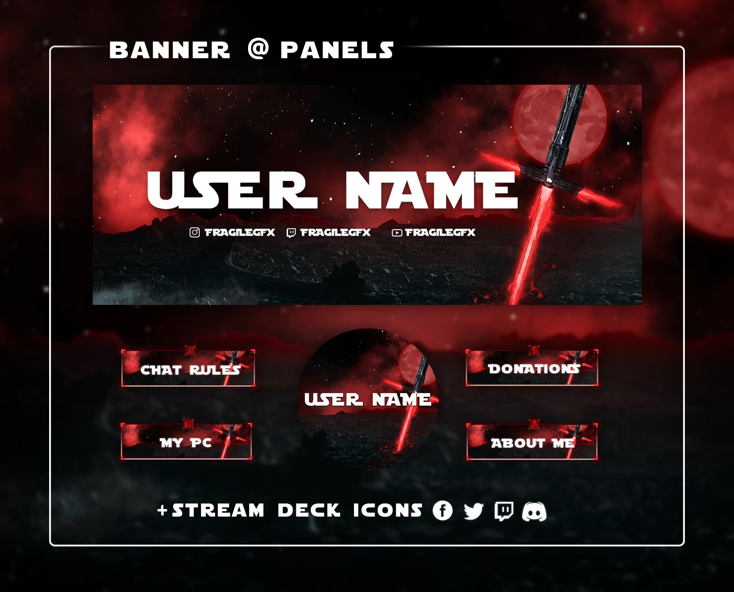 Lost Sword Animated Stream Overlay: Star Wars Theme - Etsy