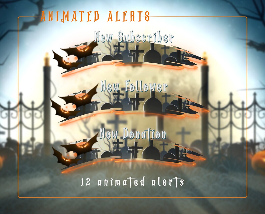 Spooky Night Animated Stream Alerts/horror Alerts/spooky Theme ...