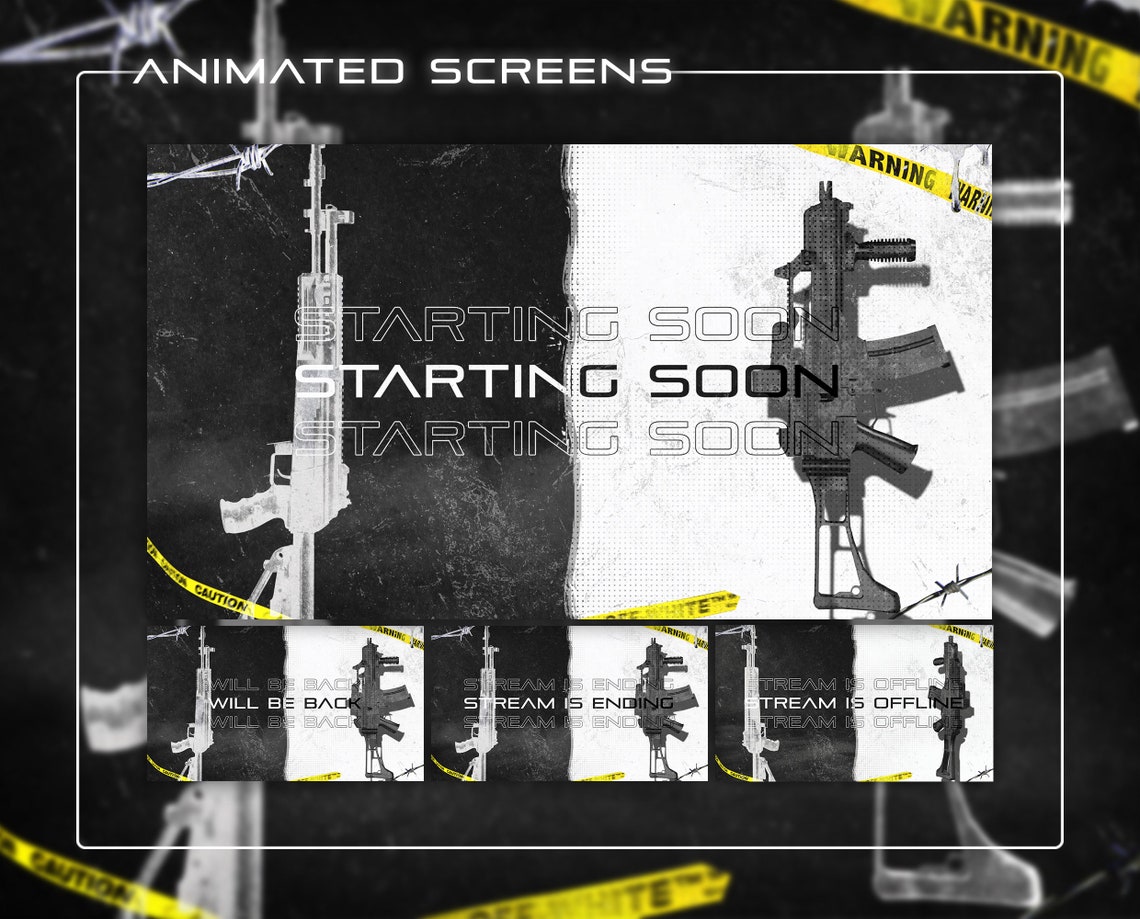 TAC FPS Animated Overlay/shooting Overlays/animated Twitch Overlays ...