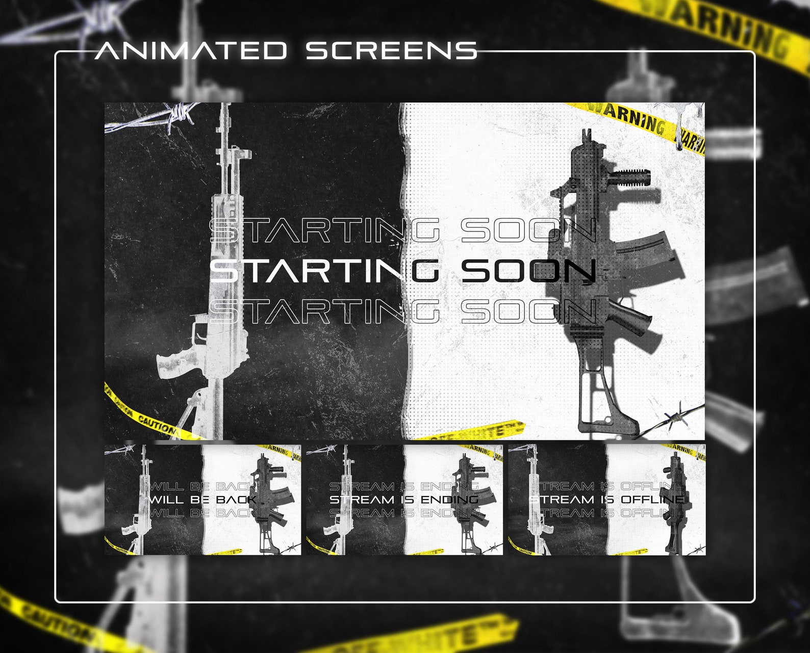 TAC FPS Animated Overlay/shooting Overlays/animated Twitch Overlays ...