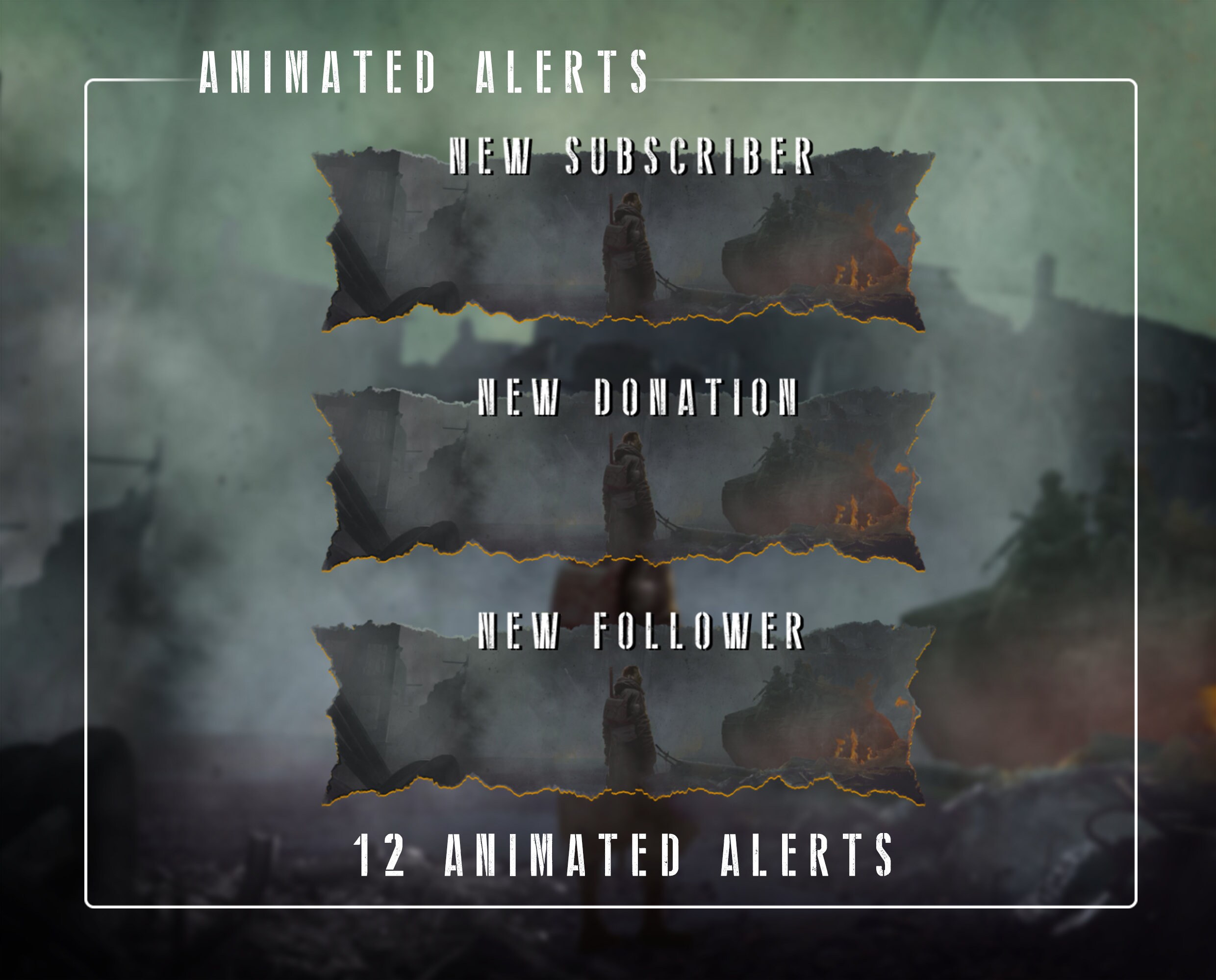 Aftermath Animated Stream Overlay: World War II Theme - Etsy