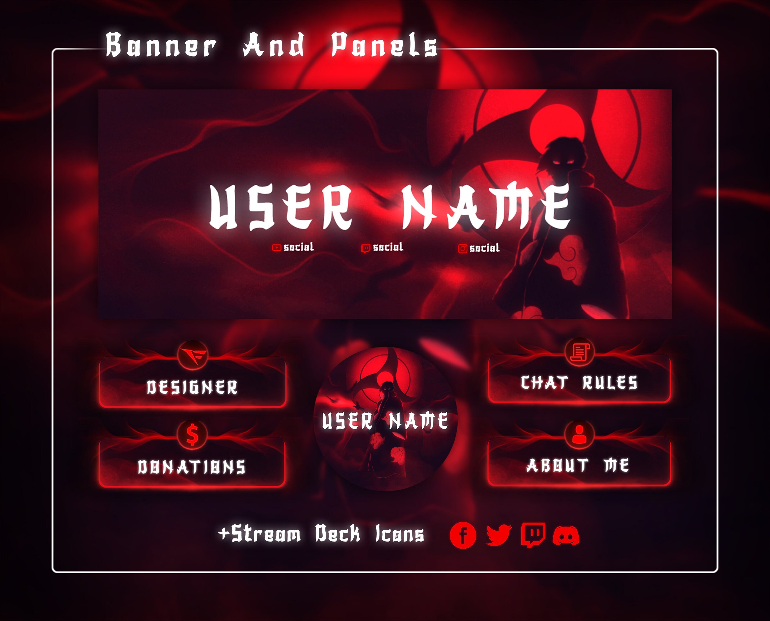 Shinobi Animated Stream Overlay/anime Theme/animated Transition/ninja ...