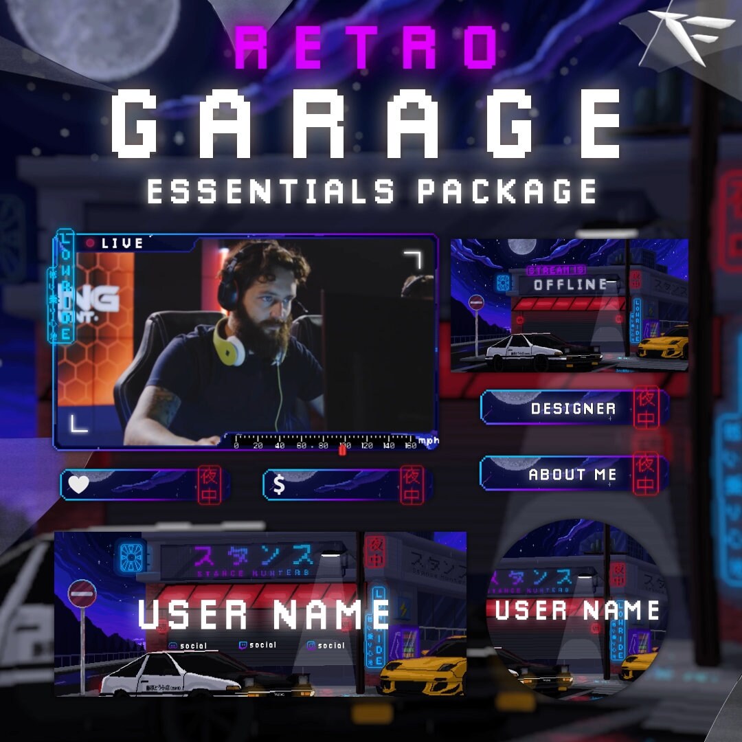 Retro Garage Overlays Essentials/racing Aesthetic/cars Overlays/forza ...