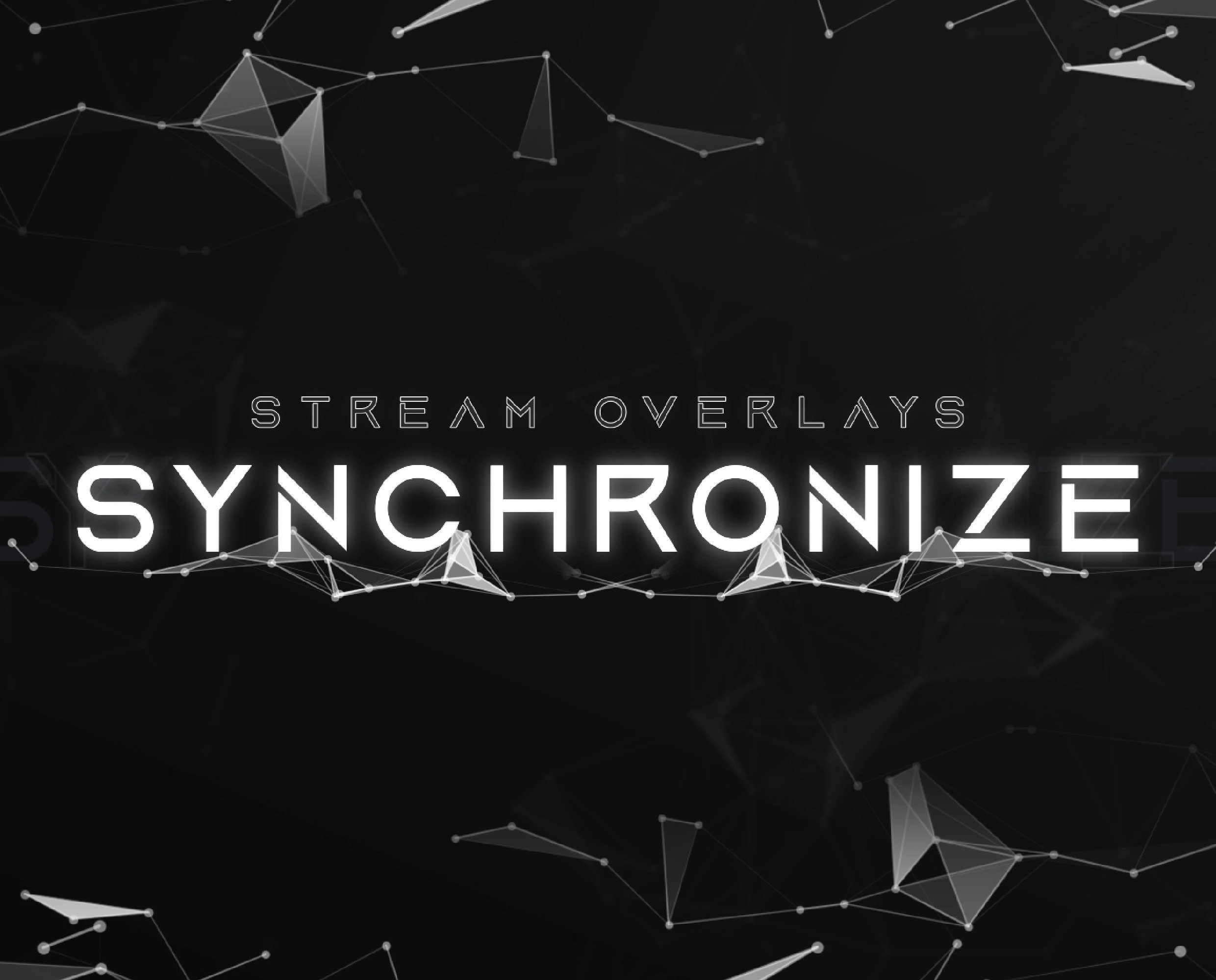 Synchronize Animated Overlay/black & White/animated Twitch Overlay/complete Stream Package/made ...