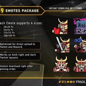 Samurai Twitch Emotes - Stream Emotes for Twitch, Discord, Youtube and ...