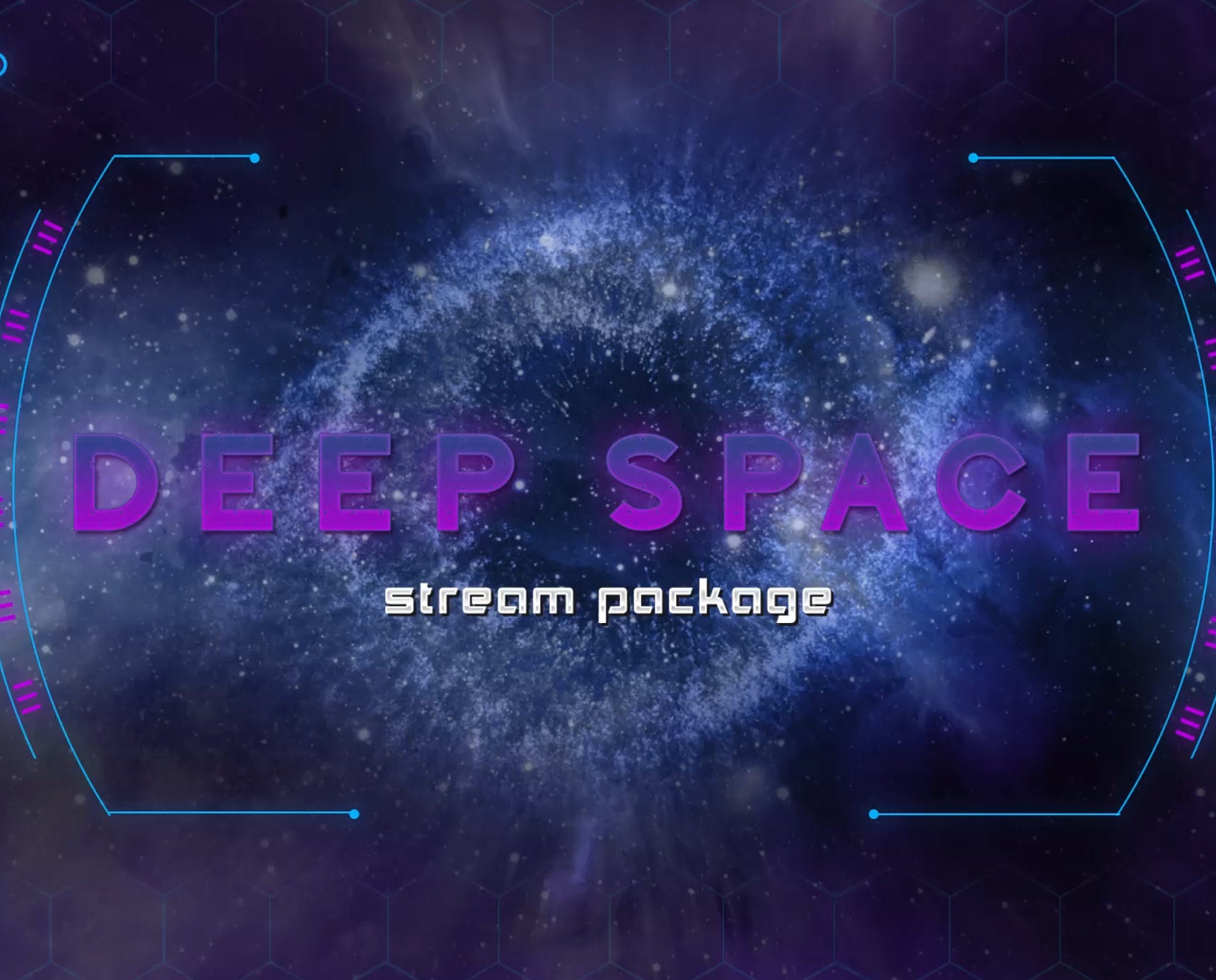 Deep Space Animated Overlay/galaxy Theme/animated Twitch Overlay ...