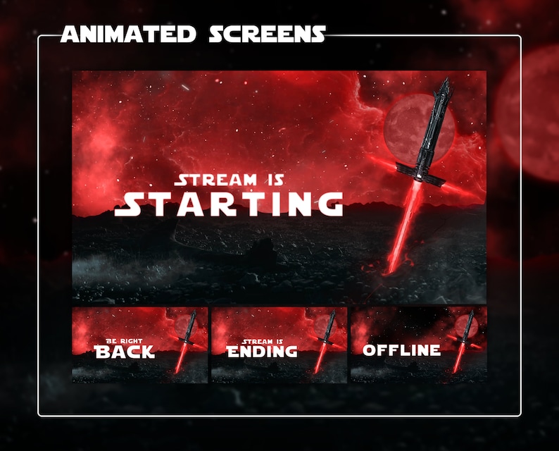 Lost Sword Animated Stream Overlay: Star Wars Theme - Etsy