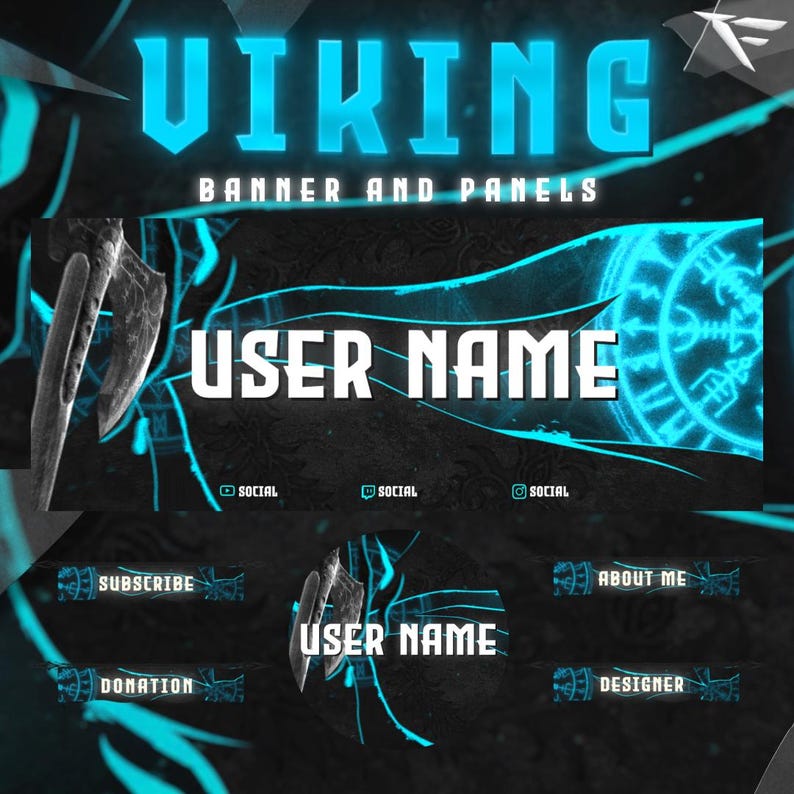 Animated Viking Stream Overlay: Norse Mythology Twitch Package - Etsy