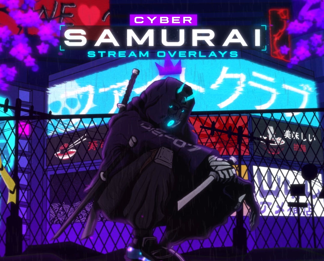 Cyber Samurai Animated Stream Package: Futuristic Japanese Overlays - Etsy