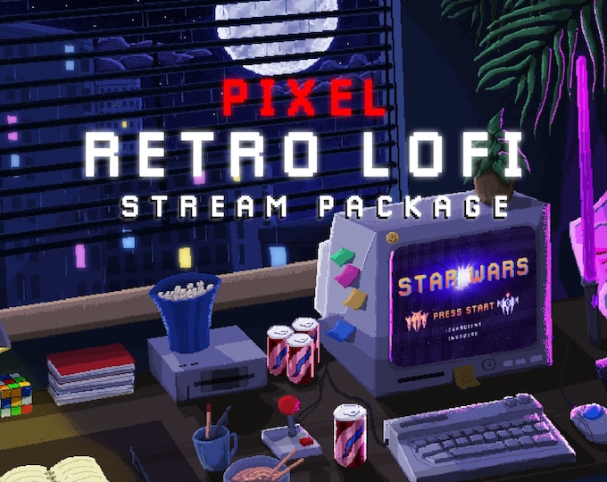 Neo Pixel Animated Stream/twitch Overlays Pack | Retro/pixel Art Stream ...