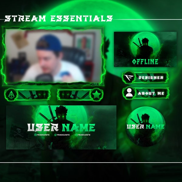 One Piece Twitch Overlay - Etsy