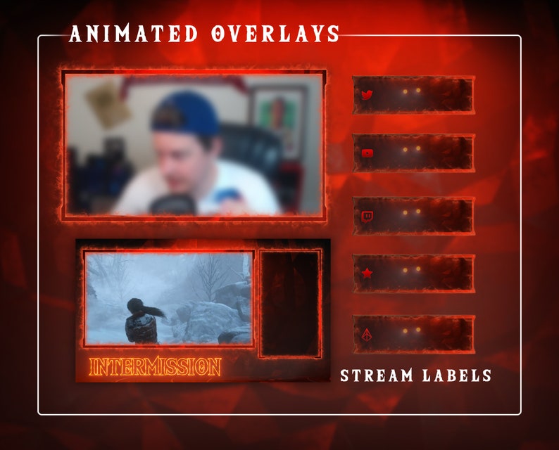 Neon Hell Animated Stream Package/dark Aesthetic/aesthetic Neon ...