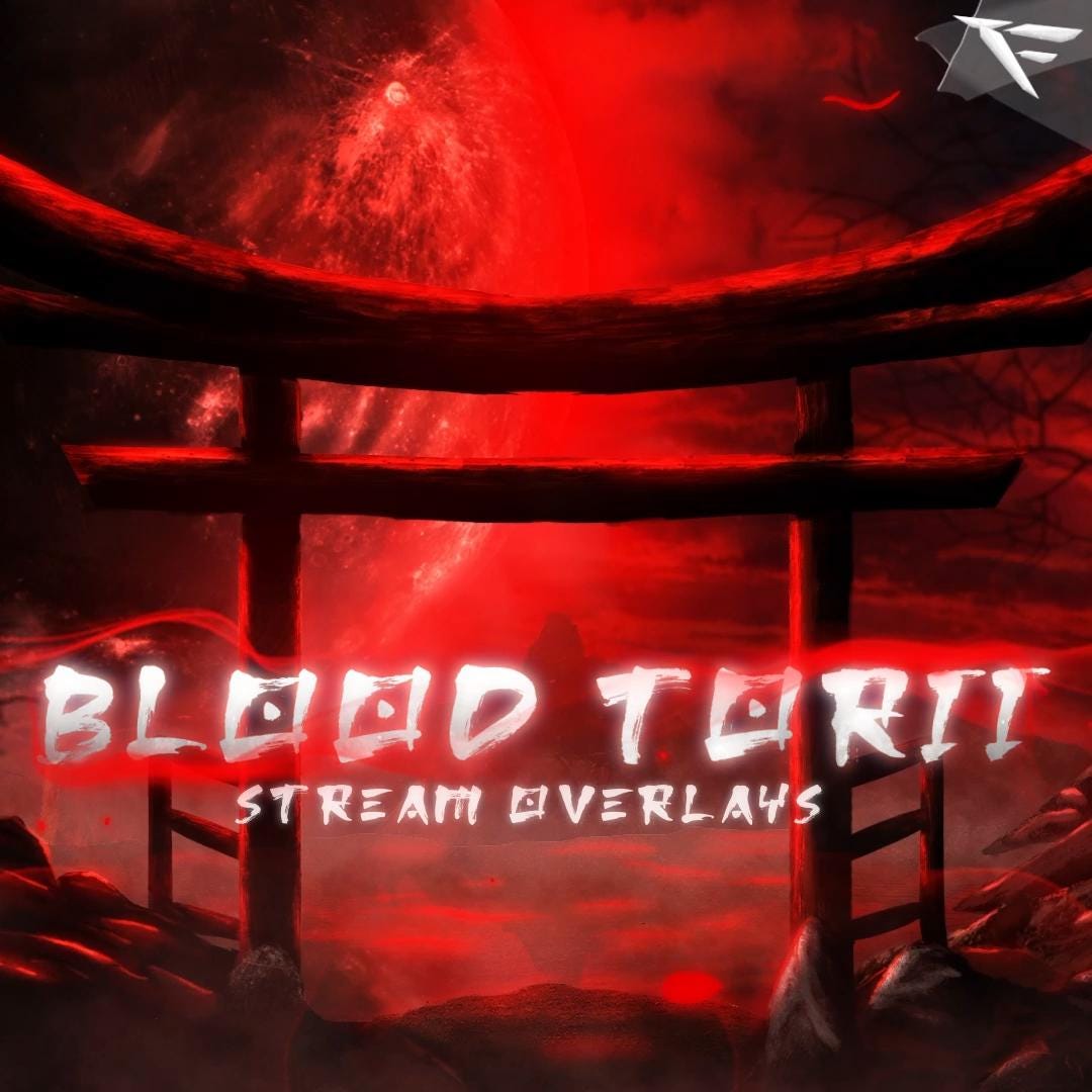 Blood Torii Stinger Transition: Dark Japanese Stream Overlay - Etsy UK