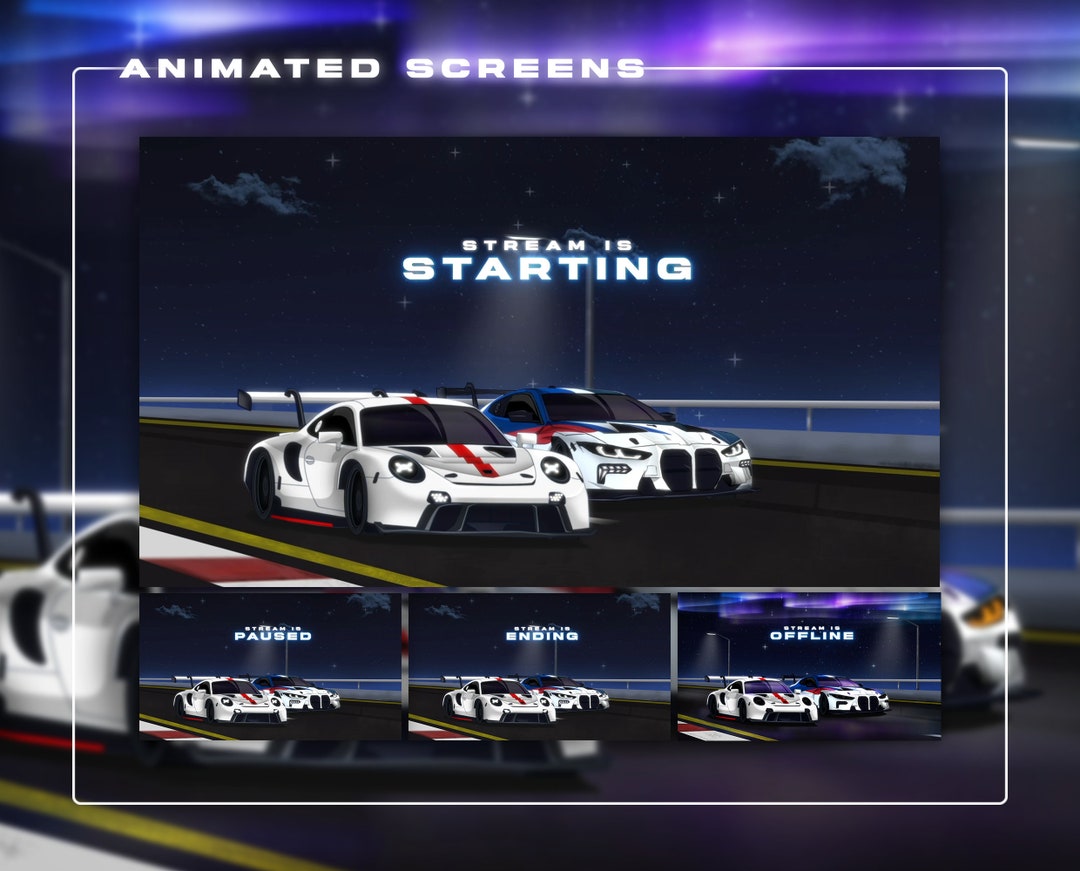 Night Drive Animated Stream Screens/racing Aesthetic/forza Horizon ...