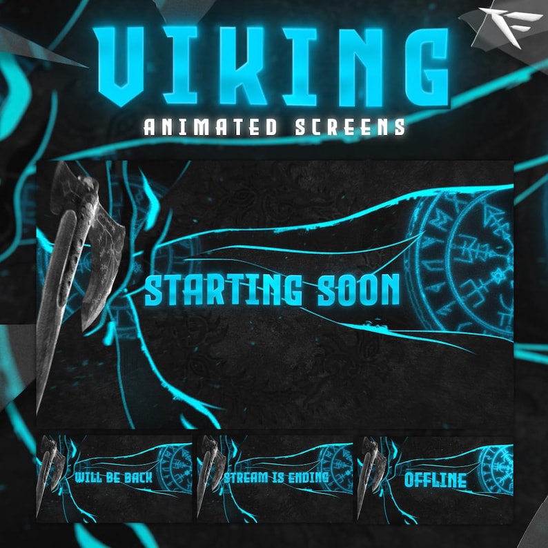 Animated Viking Stream Overlay: Norse Mythology Twitch Package - Etsy