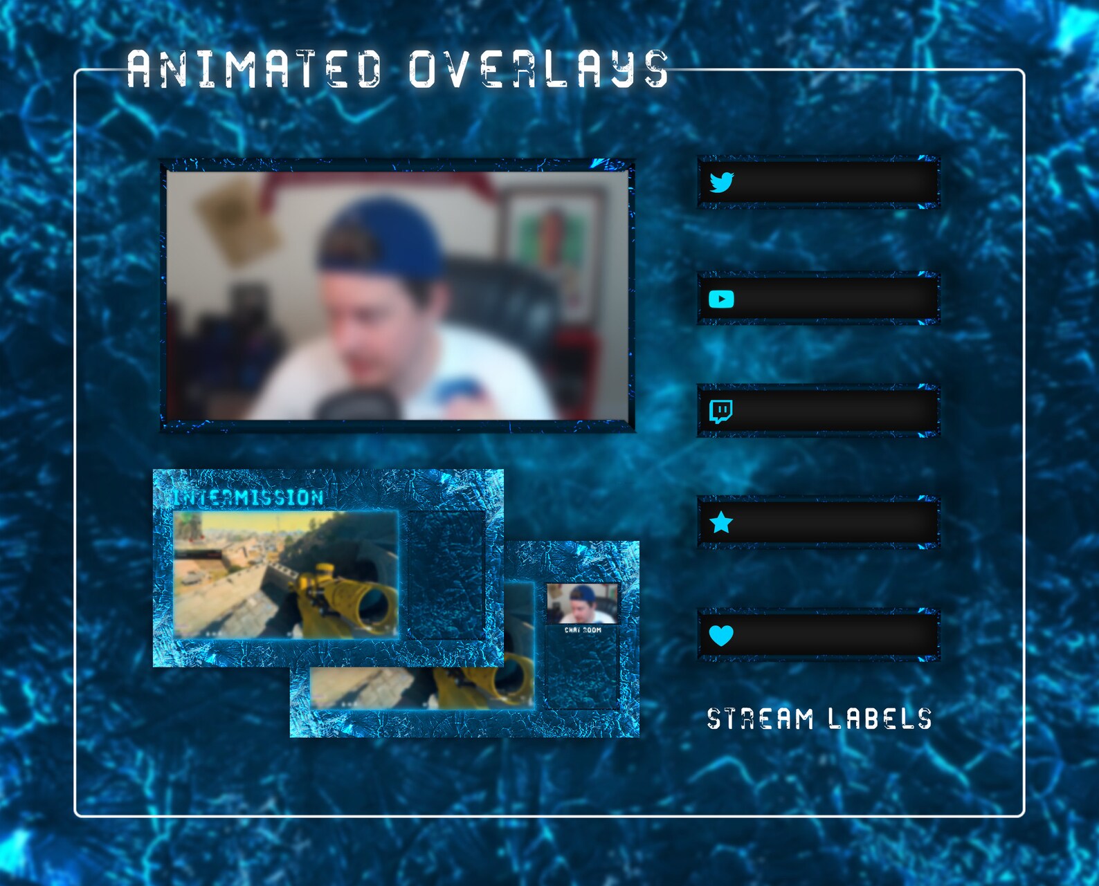 Frost Animated Stream Overlay/freezing Cold Aesthetic/animated ...