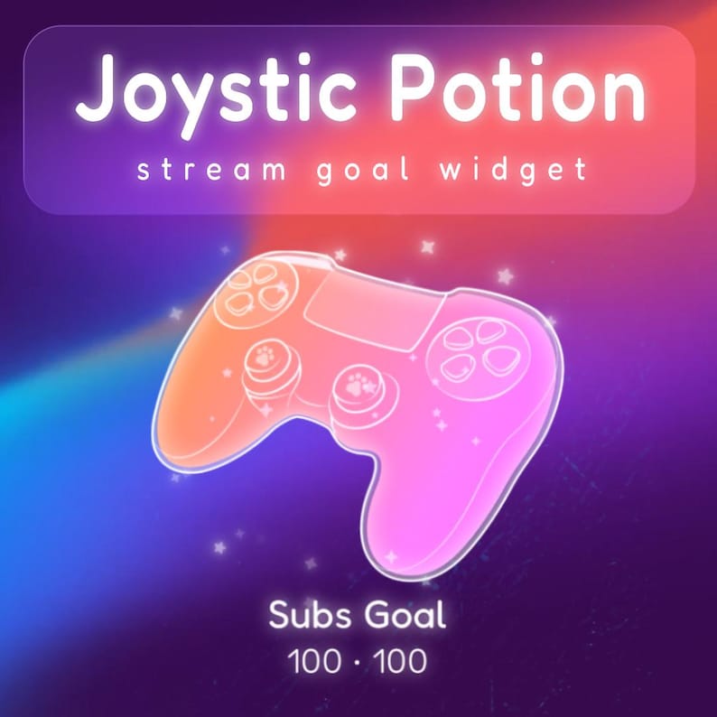 Joystick Potion Goal Widget for Streamelements | Gaming Twitch Goal ...
