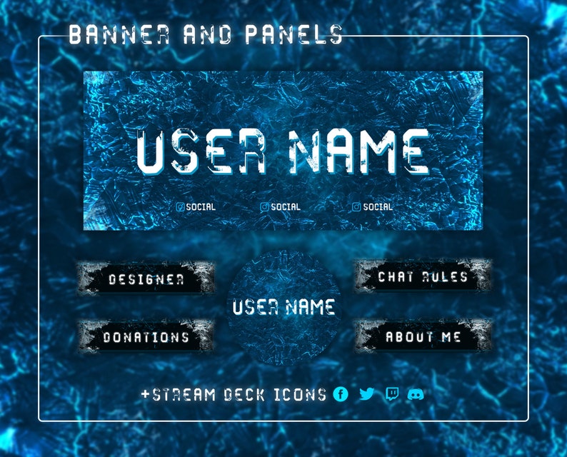 Frost Animated Stream Overlay/freezing Cold Aesthetic/animated ...