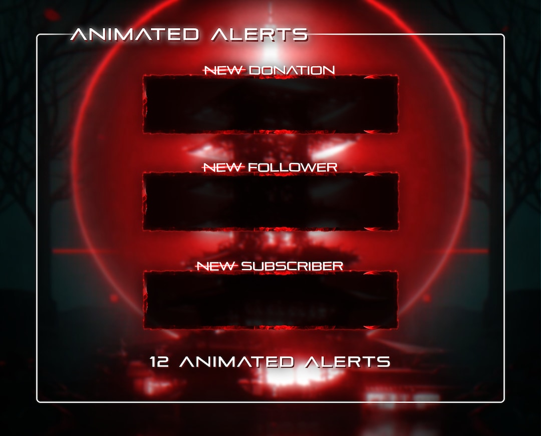 Japan Dojo Animated Stream Alerts/ Dark Japanese Aesthetic/aesthetic ...