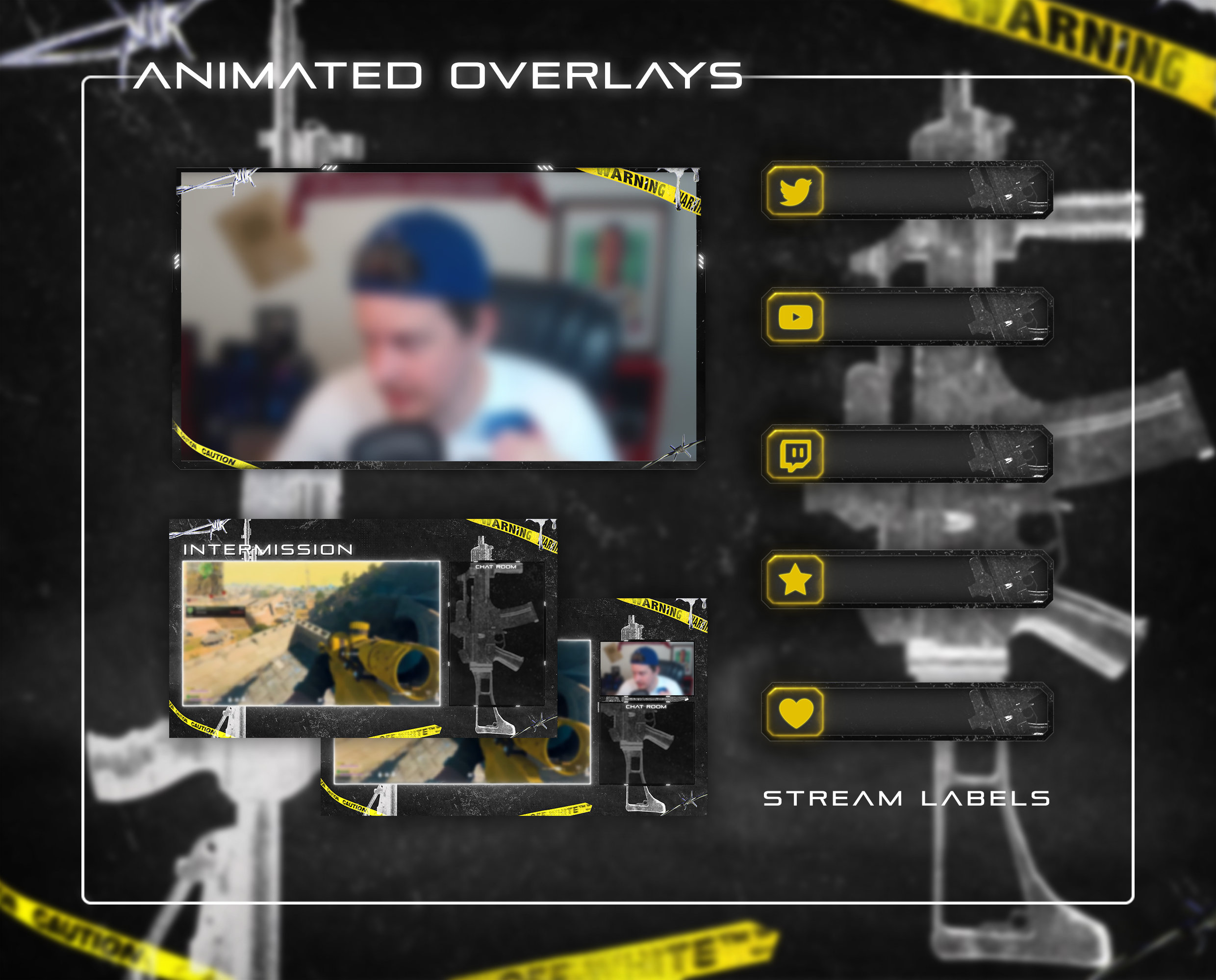 TAC FPS Animated Overlay/shooting Overlays/animated Twitch Overlays ...