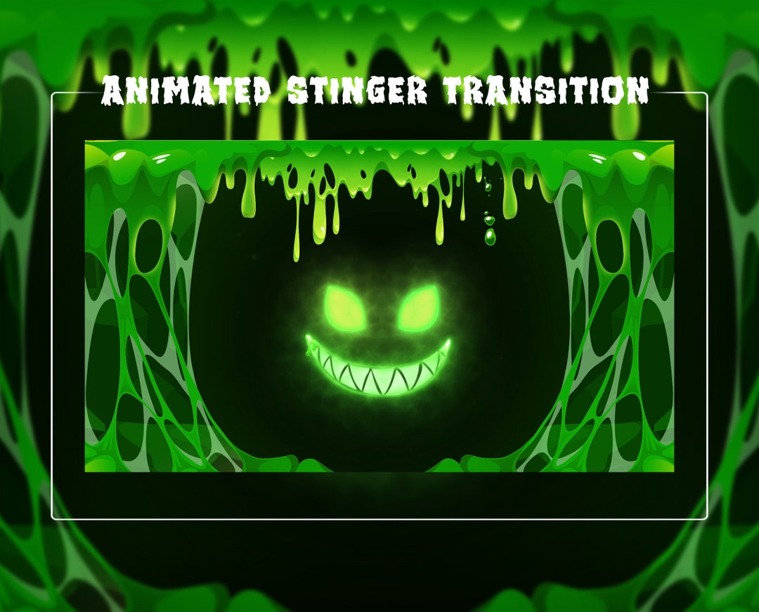 Slime Monster Animated Stream Alerts/psychedelic Aesthetic/green Slime ...