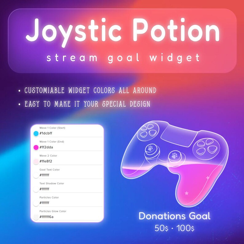 Joystick Potion Goal Widget for Streamelements | Gaming Twitch Goal ...