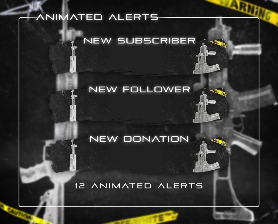 Animated FPS Twitch Alerts: Complete Stream Package - Etsy
