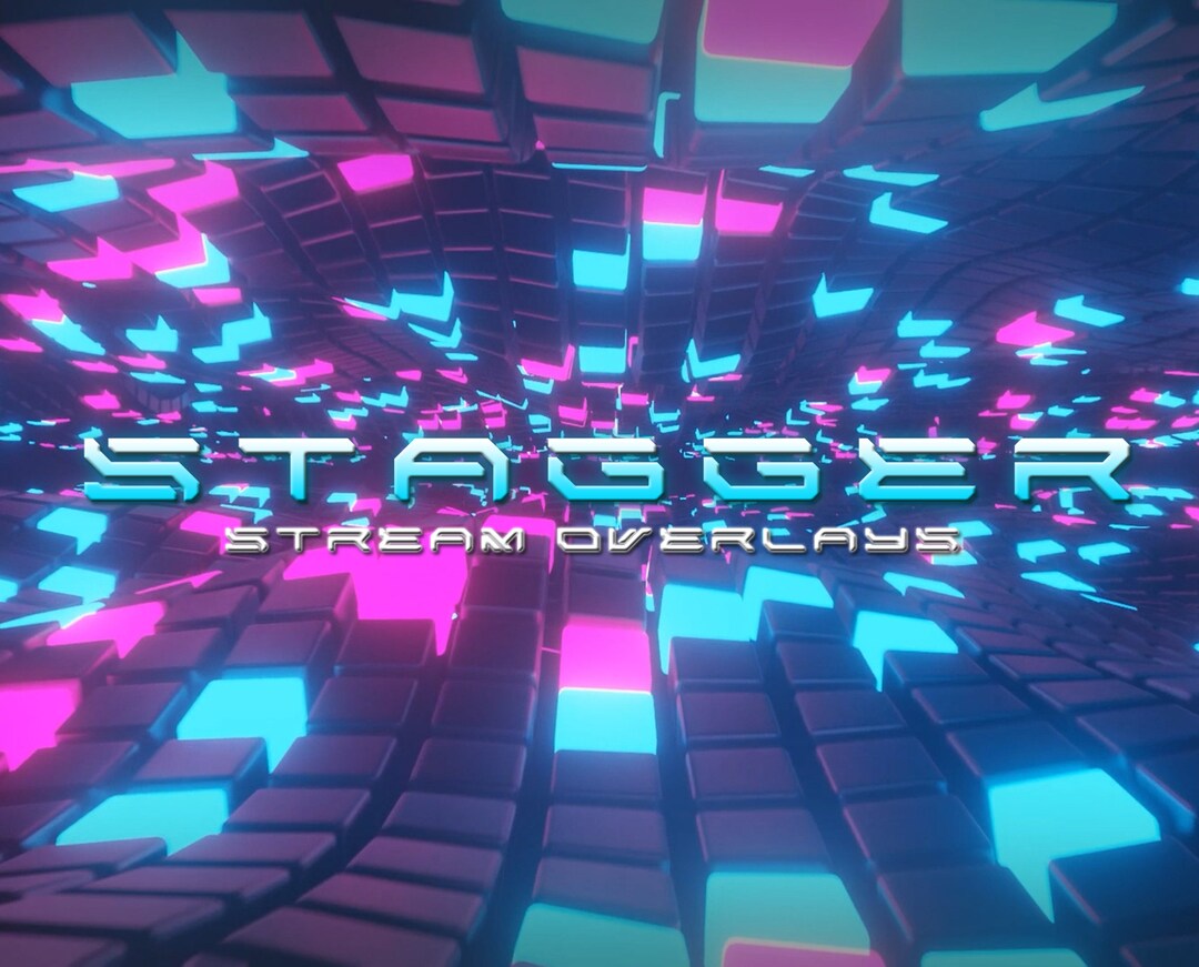 Stagger Animated Overlay/synthwave Neon Theme/animated Twitch Overlay ...