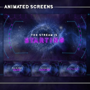 Deep Space Animated Screens/galaxy Theme/animated Twitch Screens ...