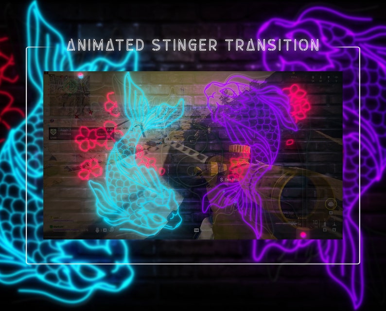 Yin Yang Animated Stream Package/japanese Aesthetic/aesthetic Neon ...