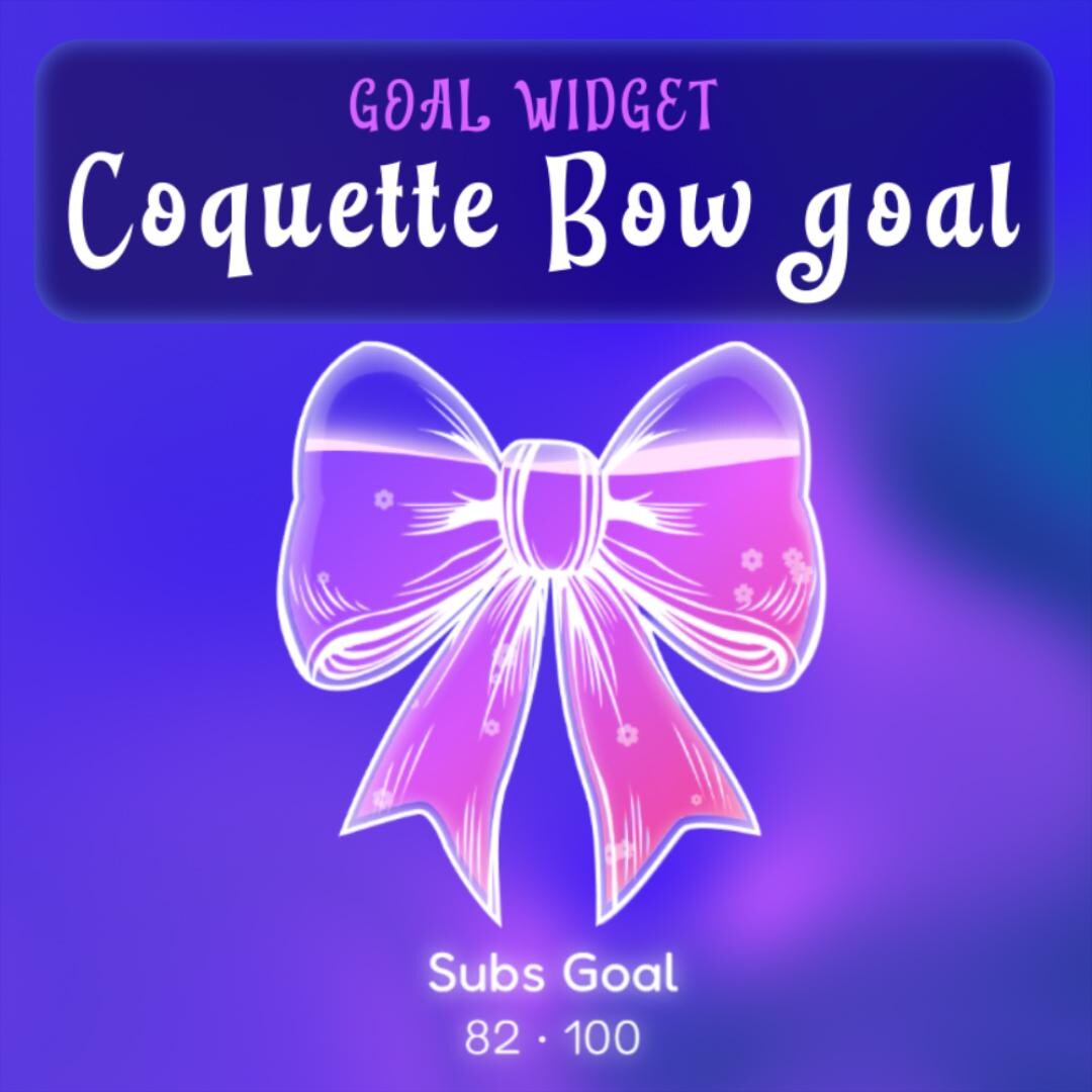 Coquette Bow Goal Widget for Streamelements | Kawaii Twitch Accessories ...