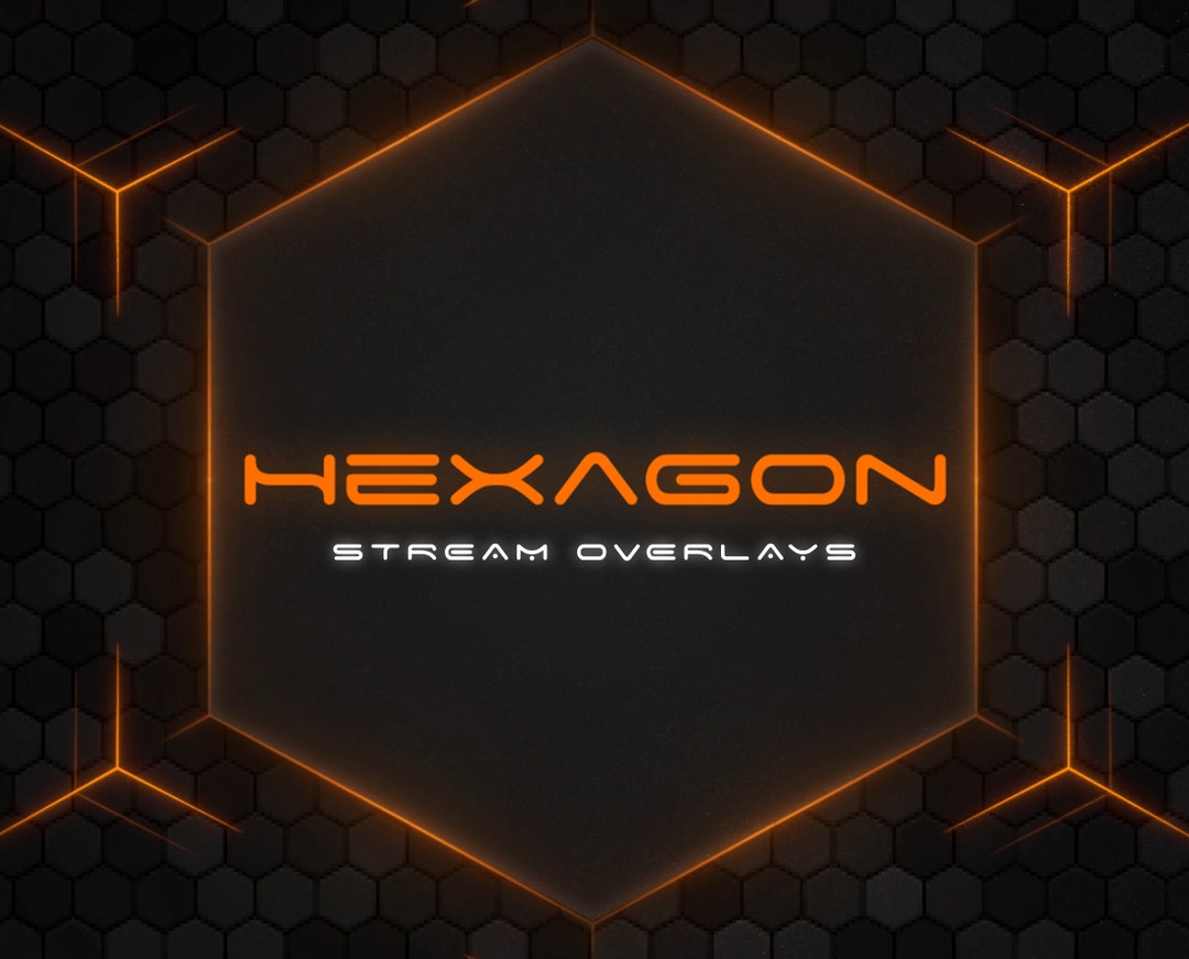 Hexagon Animated Overlay/geometric Neon Theme/animated Twitch Overlay ...