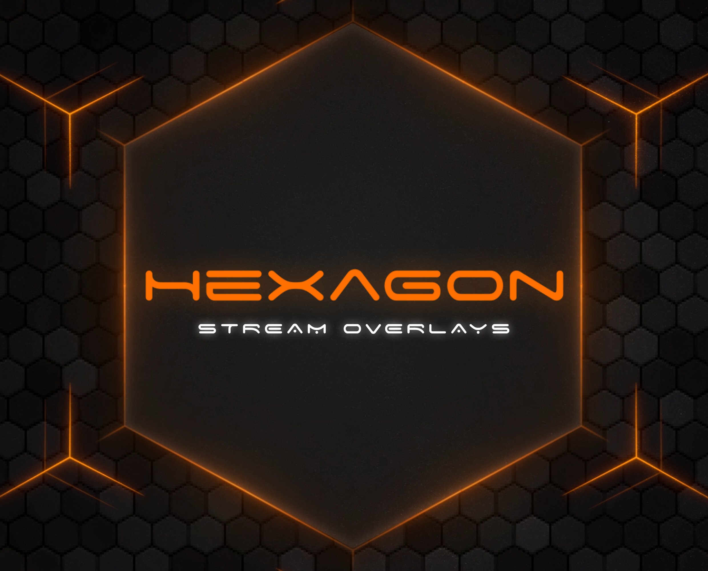 Hexagon Animated Overlay/geometric Neon Theme/animated Twitch Overlay ...
