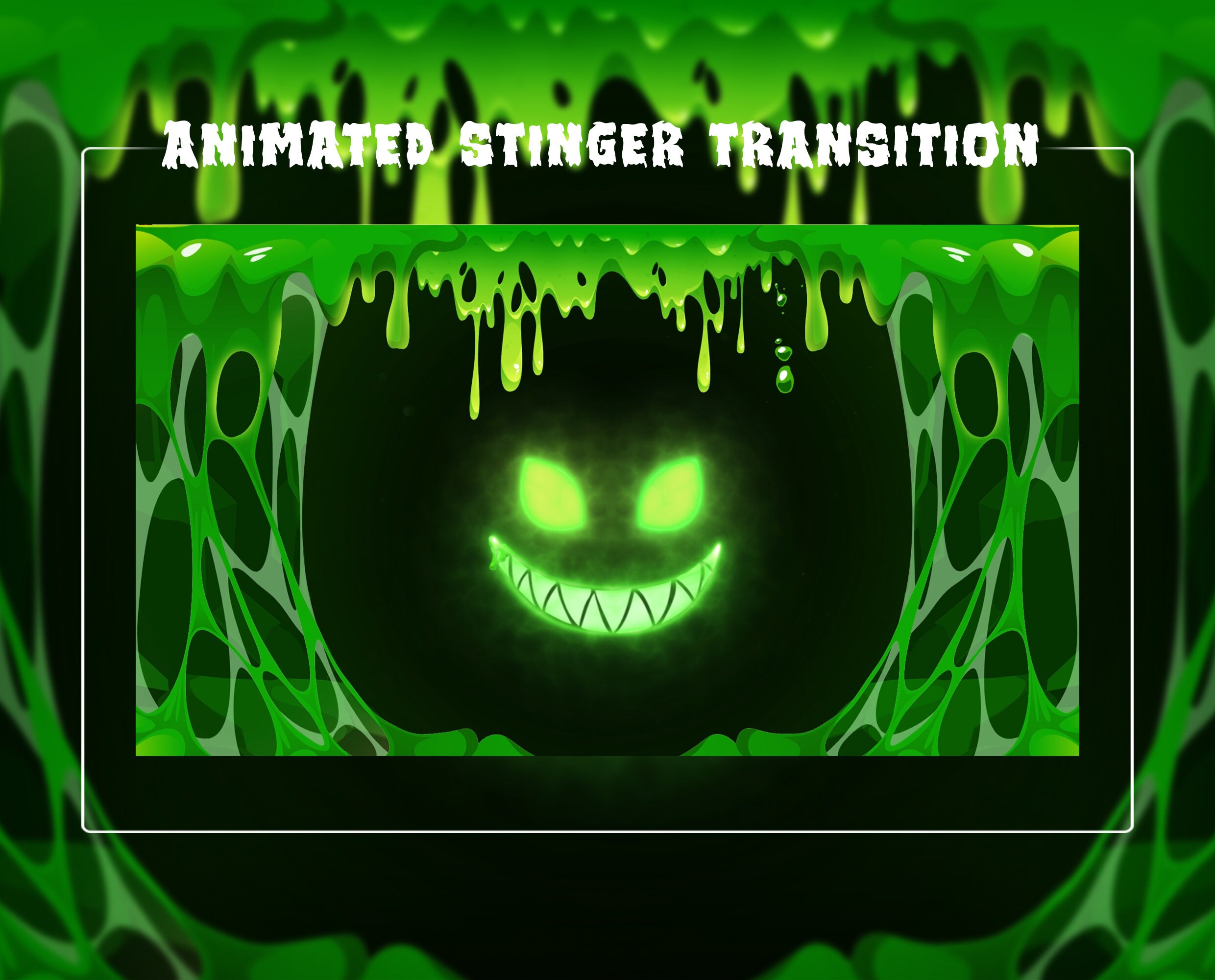 Slime Monster Animated Stream Overlays/psychedelic Aesthetic/slime ...