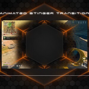 Hexagon Animated Overlay/geometric Neon Theme/animated Twitch Overlay ...