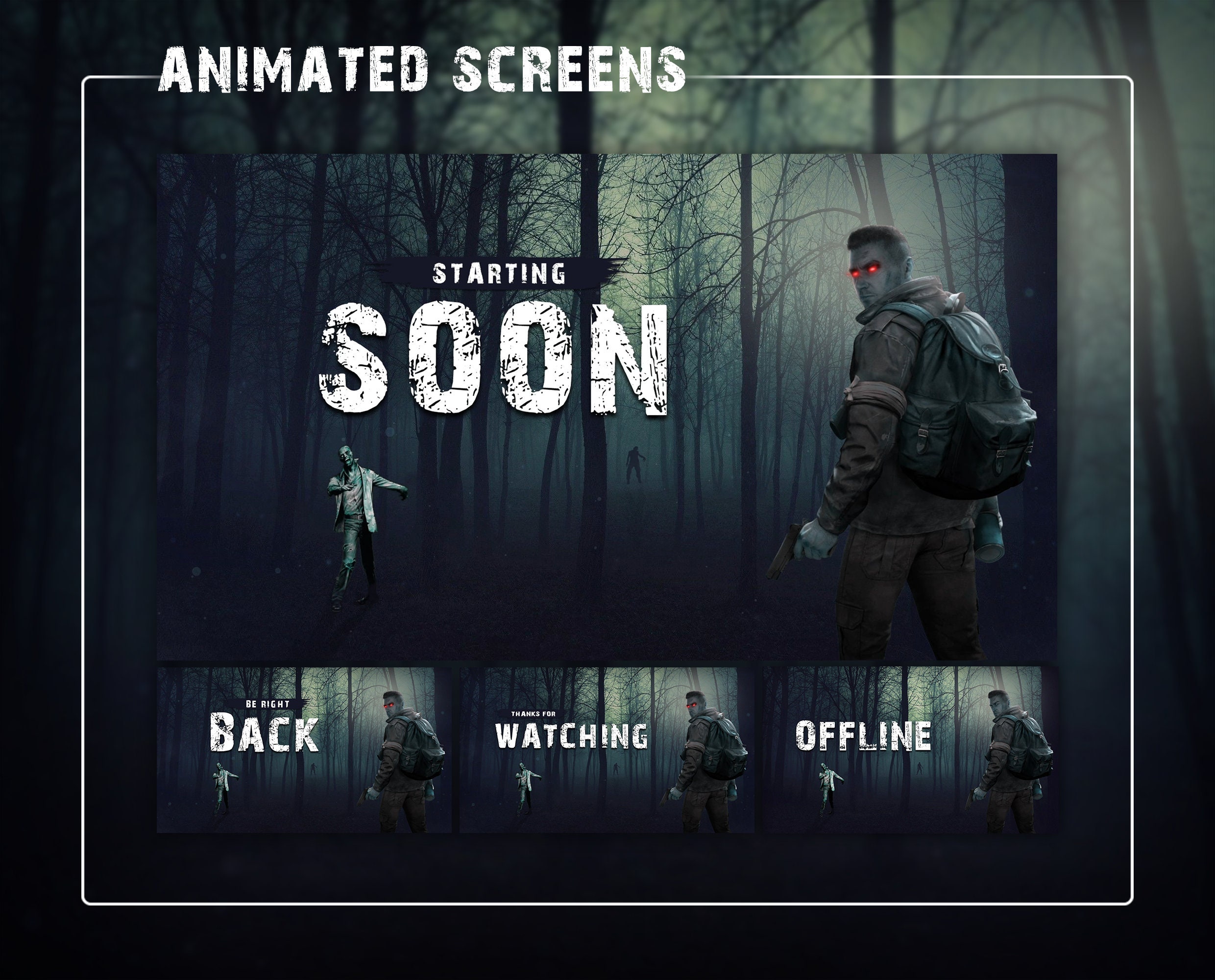 Survivor Animated Overlay/survival Theme/animated Twitch Overlay ...