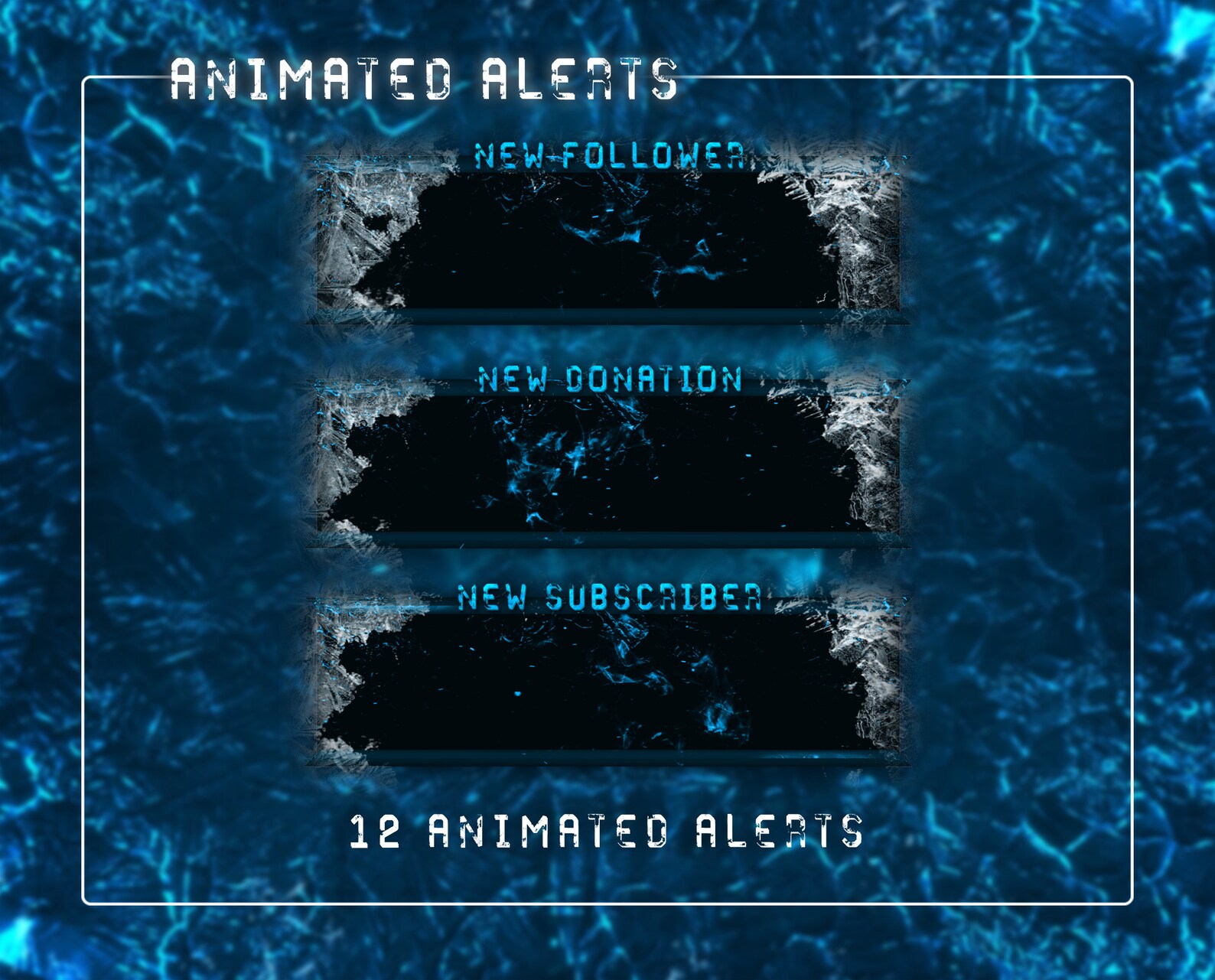 Frost Animated Stream Overlay/freezing Cold Aesthetic/animated ...