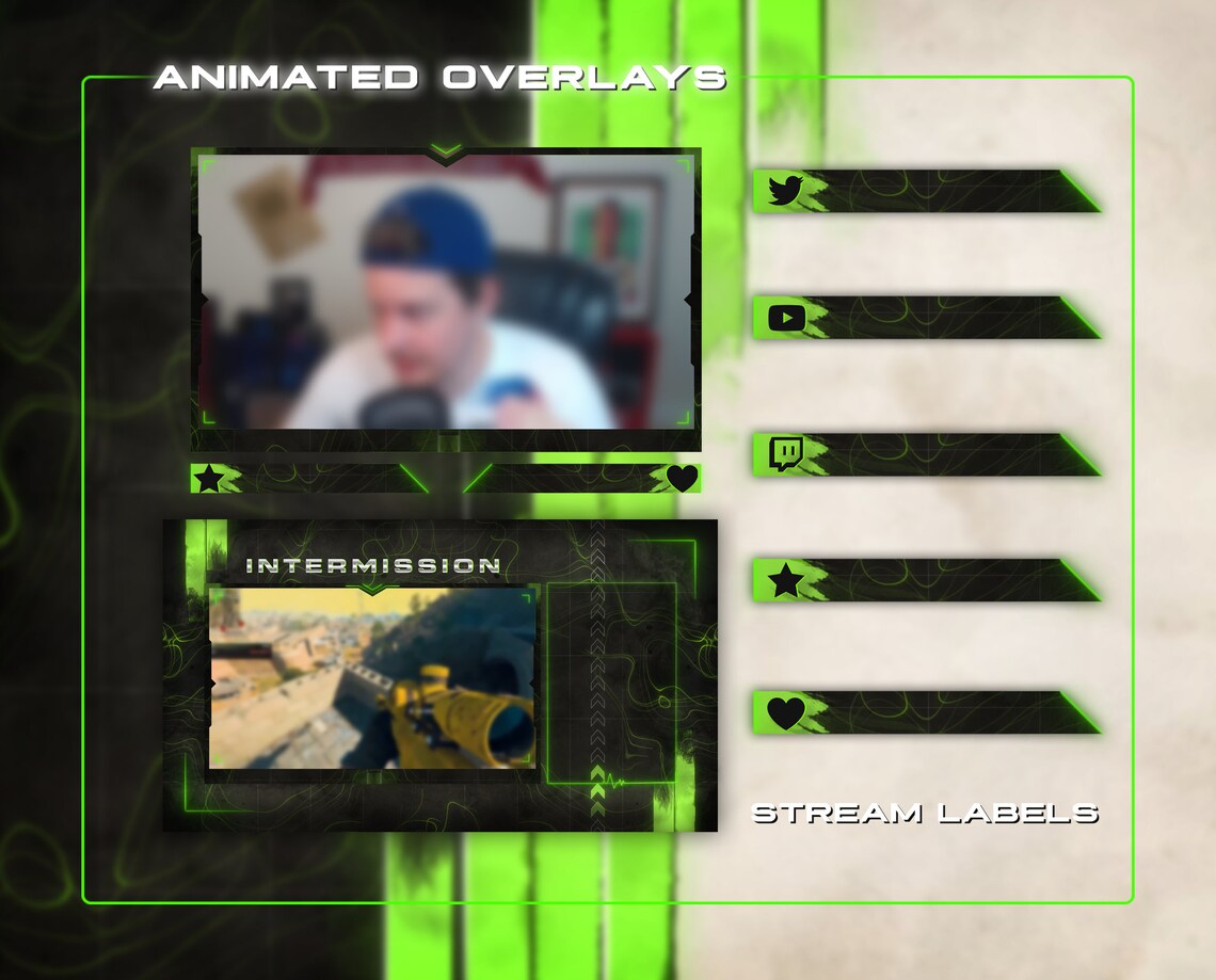 COD MW II Animated Stream Overlay/call of Duty Theme/animated ...