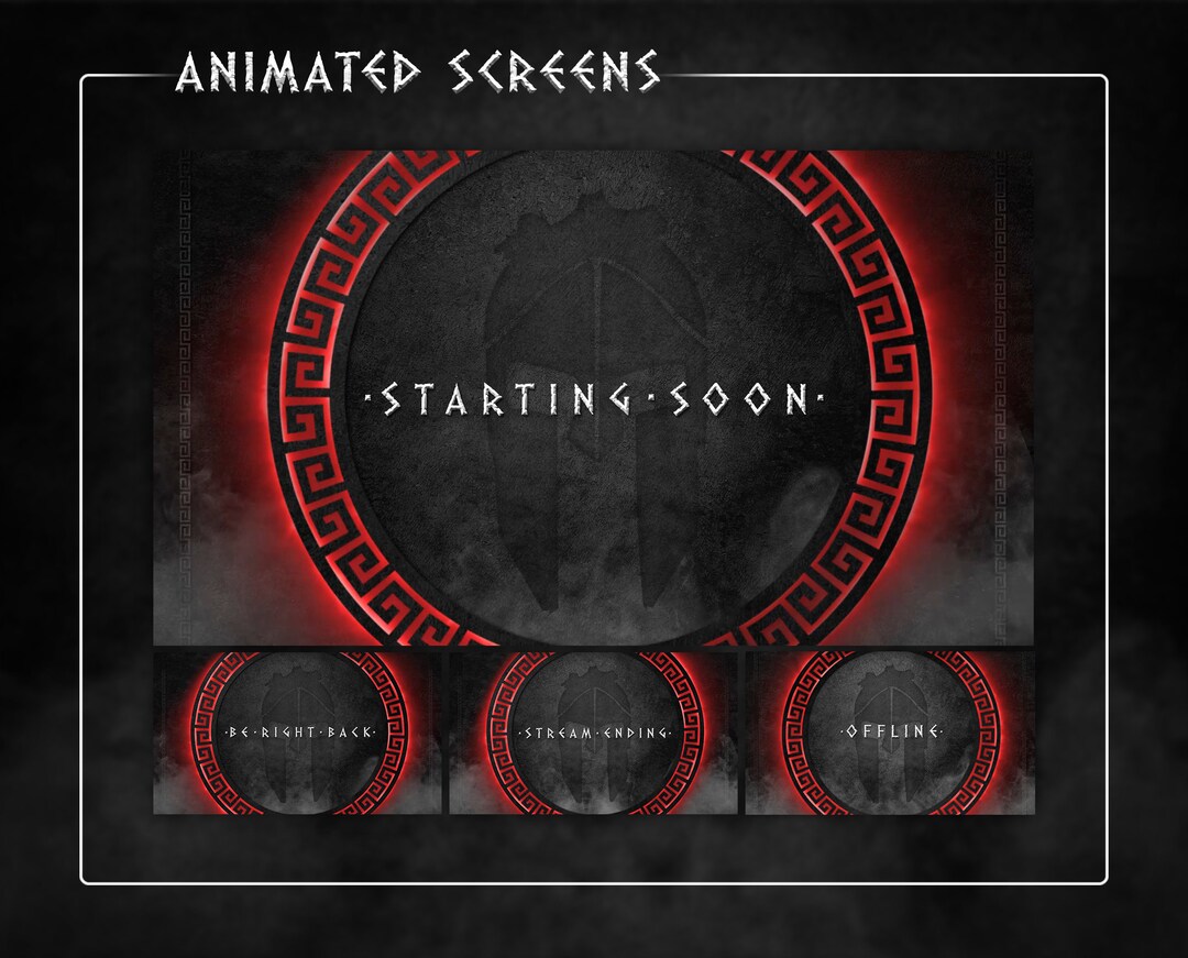Sparta Animated Screens/spartians Theme/animated Twitch - Etsy