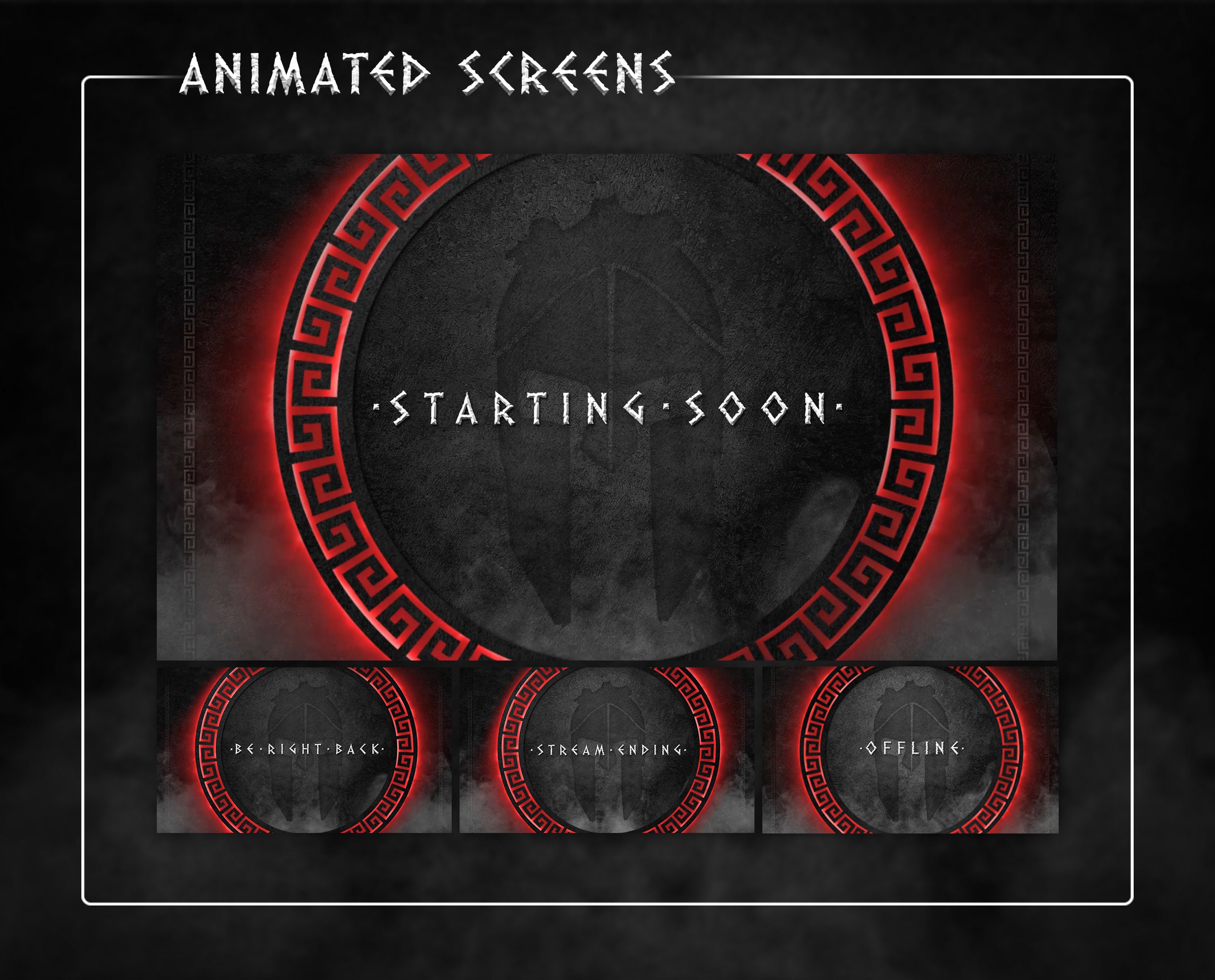 Sparta Animated Screens/spartians Theme/animated Twitch Screens ...