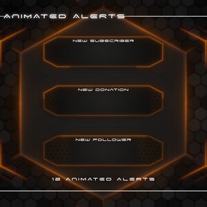 Hexagon Animated Overlay/geometric Neon Theme/animated Twitch Overlay ...