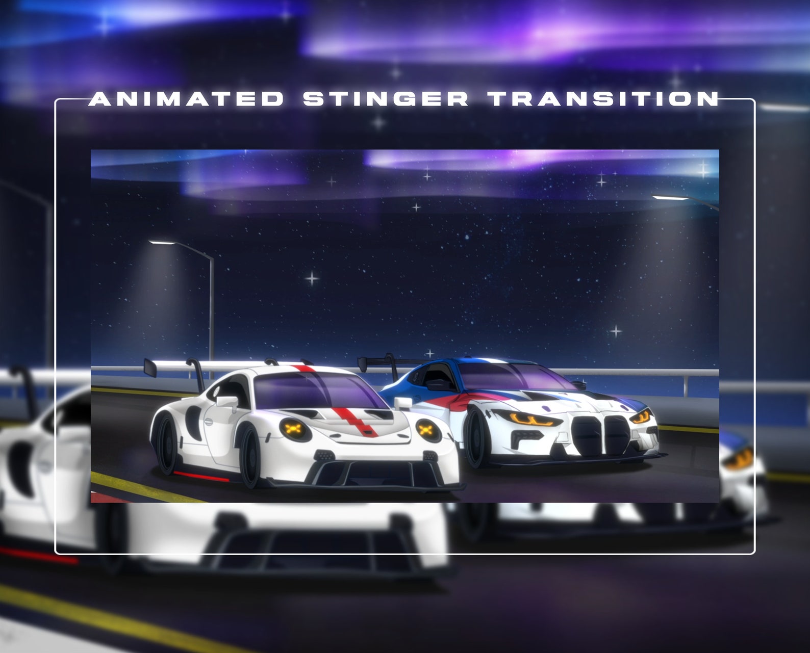 Animated Racing Twitch Overlay Pack for OBS & Streamelements | Night ...