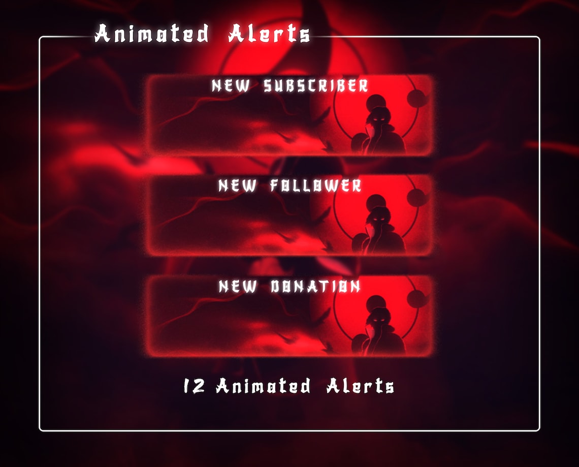 Shinobi Animated Stream Alerts/anime Alerts/anime Theme/anime Overlays ...