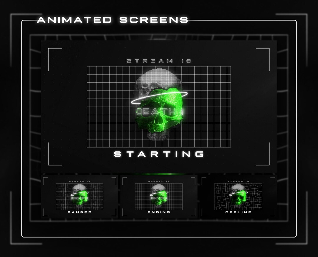 Miscellaneous Animated Stream Screens/psychedelic Aesthetic/skull ...