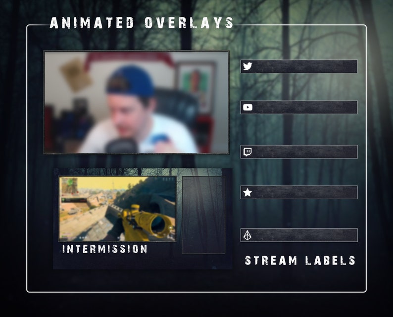 Animated Survivor Stream Overlay: Complete Twitch Package - Etsy UK