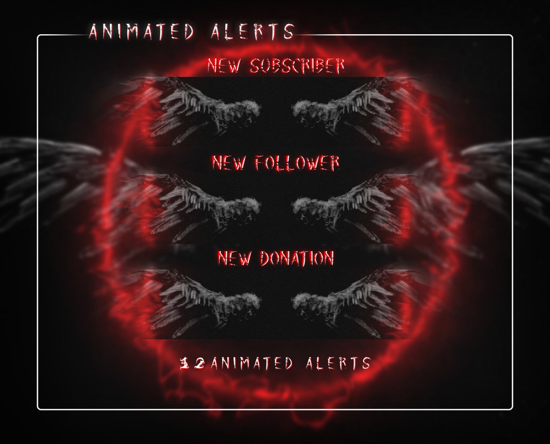 Dark Red Devil Animated Stream Alerts: Twitch, Youtube, Facebook - Etsy