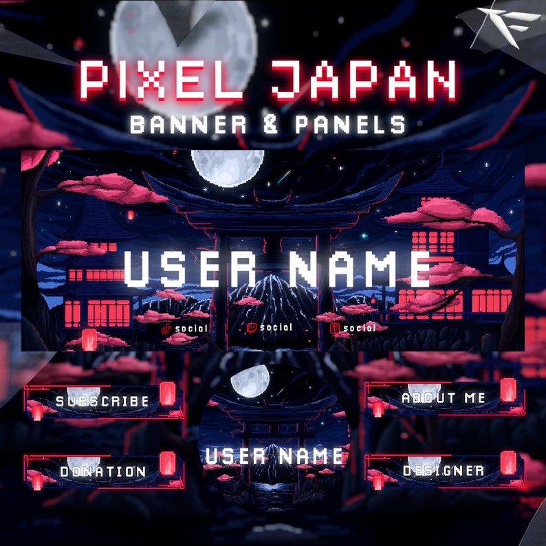 Pixel Japan Animated Stream Package: Torii, Overlays, Panels - Etsy