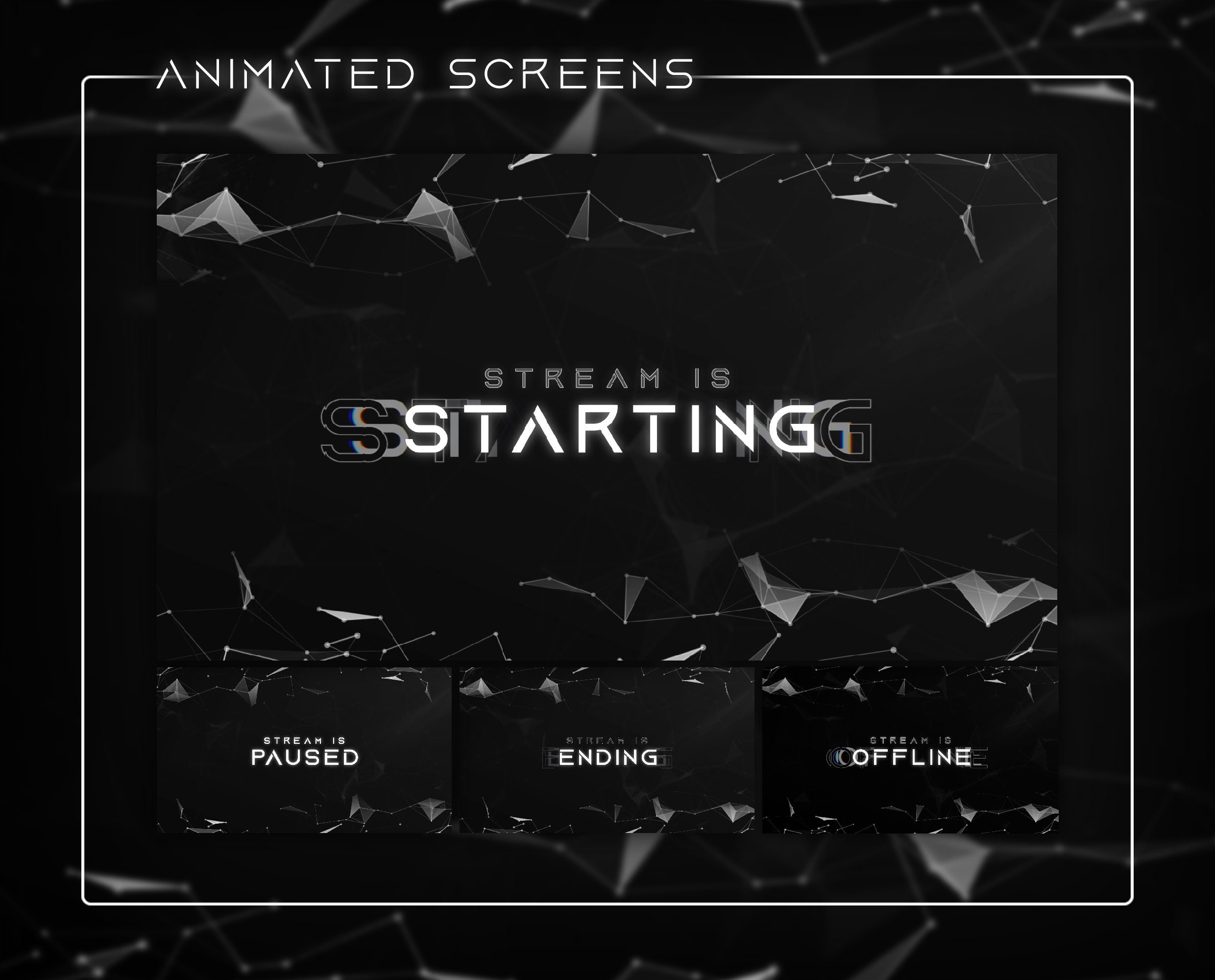 Synchronize Animated Overlay/black & White/animated Twitch Overlay ...