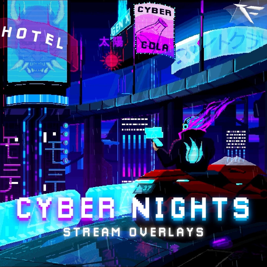 Cyber Nights Animated Stream Package/futuristic Aesthetic/pixel Art ...